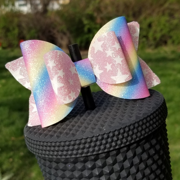 custom | Accessories | Custom Bow Glow In The Dark Straw Topper | Poshmark